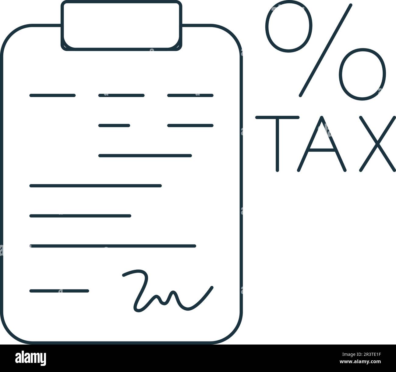 Tax form icon. Monochrome simple sign from common tax collection. Tax ...