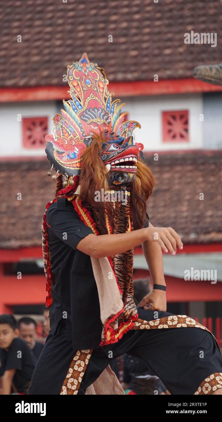 The perform of barong dance. Barong is one of the Indonesian ...