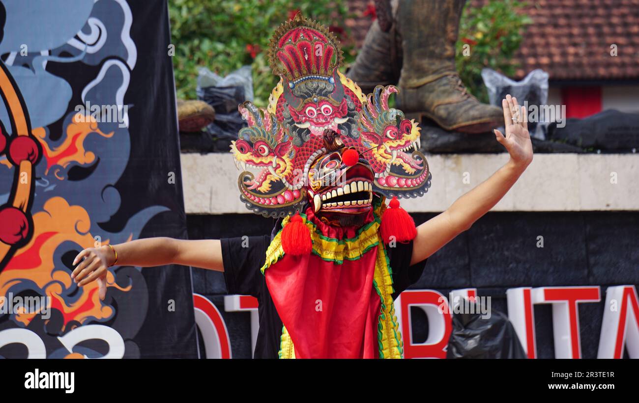 The perform of barong dance. Barong is one of the Indonesian ...