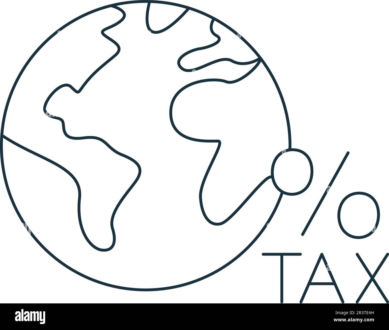 Inernational tax icon. Monochrome simple sign from common tax ...
