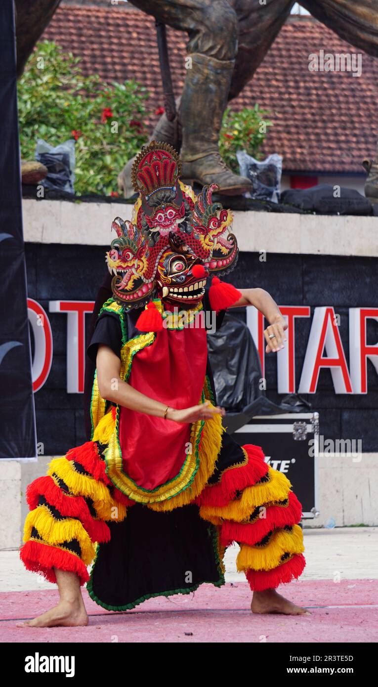 The perform of barong dance. Barong is one of the Indonesian ...