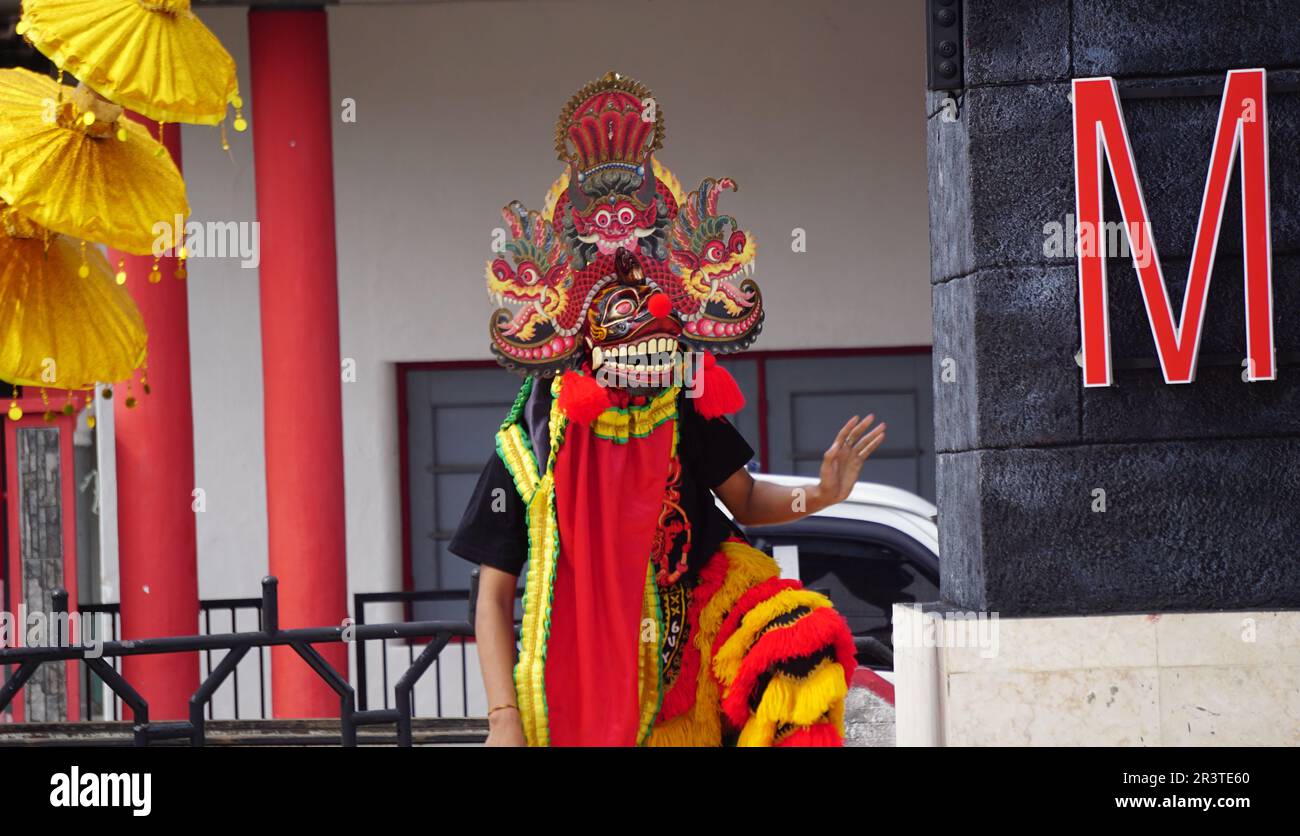 The perform of barong dance. Barong is one of the Indonesian ...