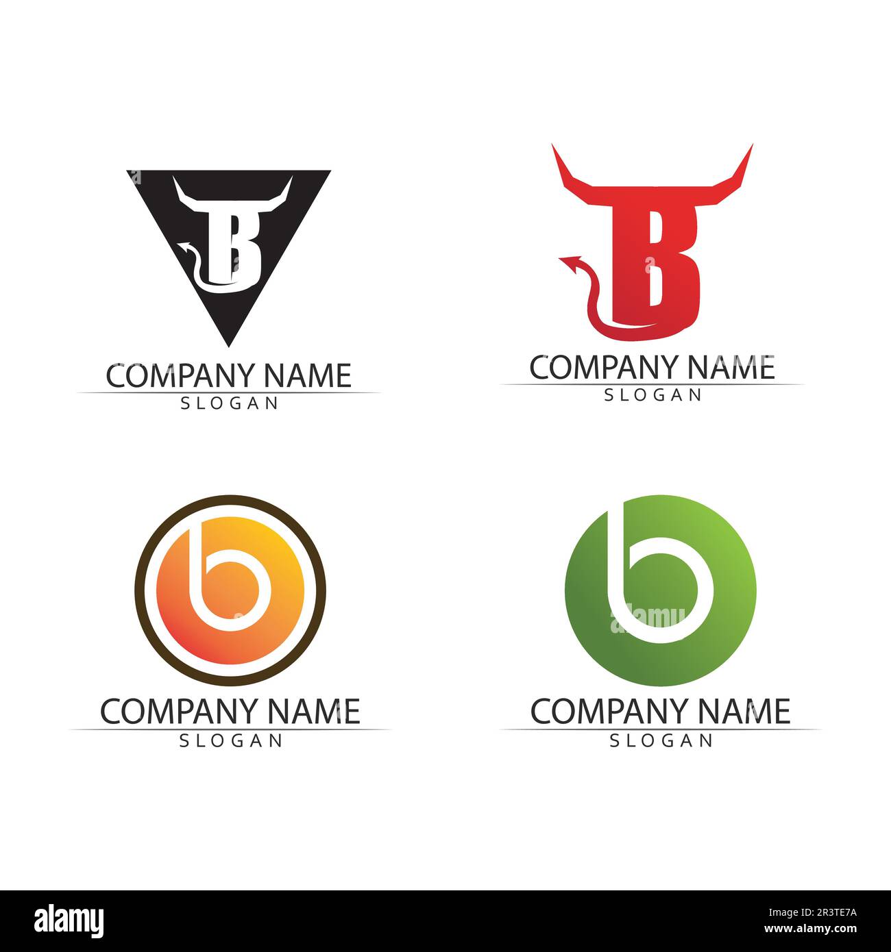 Abstract letter b logo vector. B logo symbol icon design template Stock ...