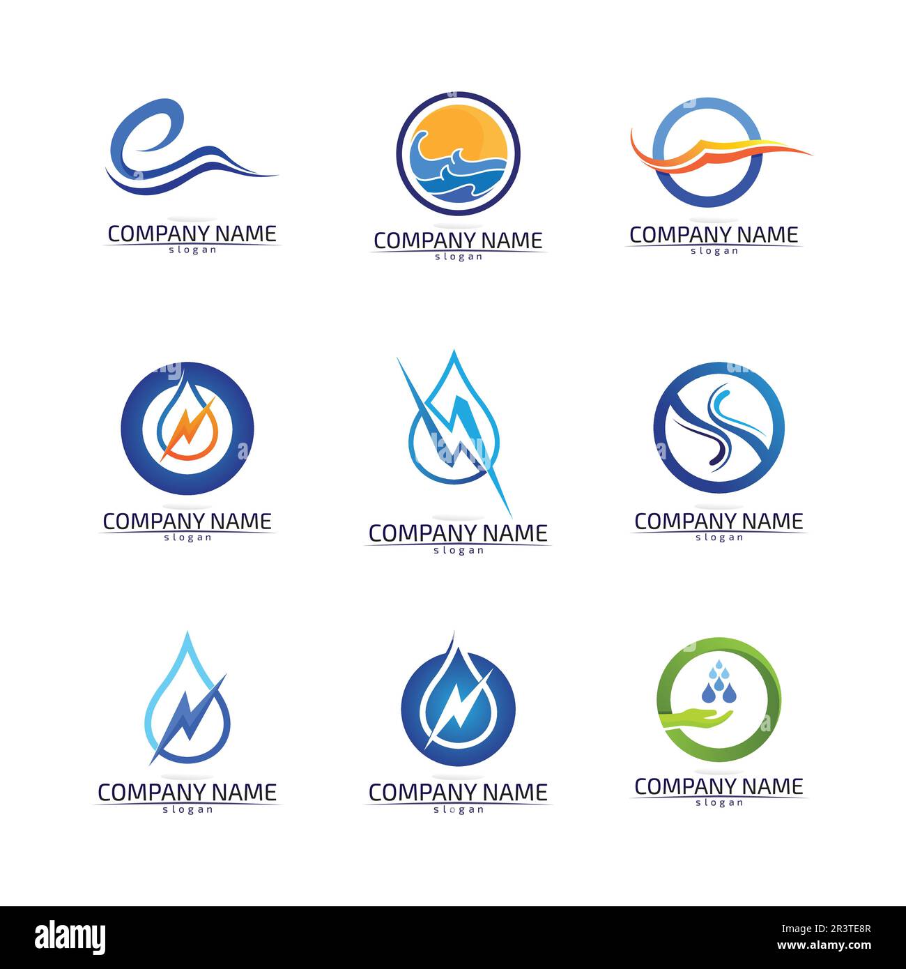 water wave logo design template Stock Vector Image & Art - Alamy