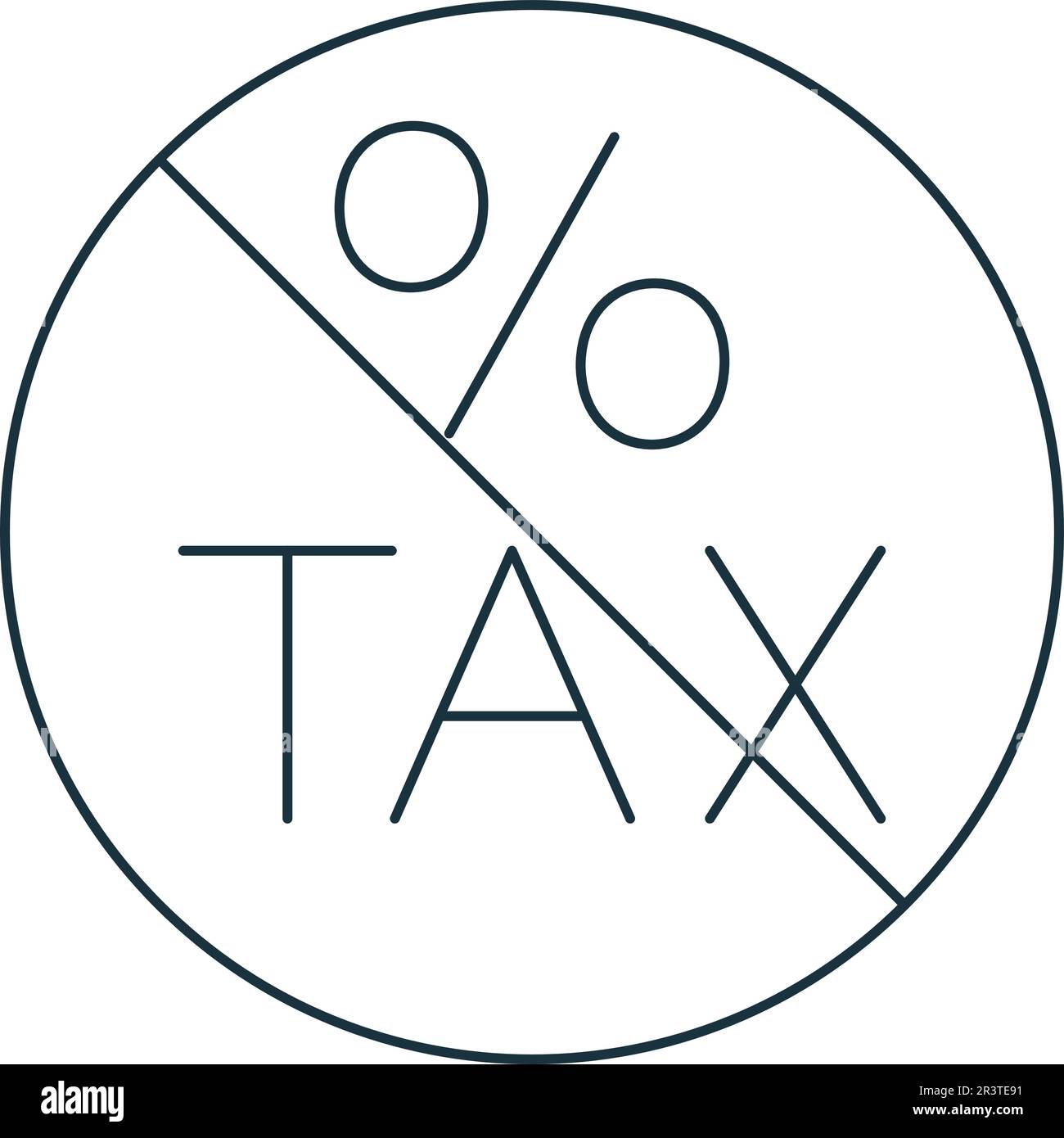Tax free icon. Monochrome simple sign from common tax collection. Tax ...