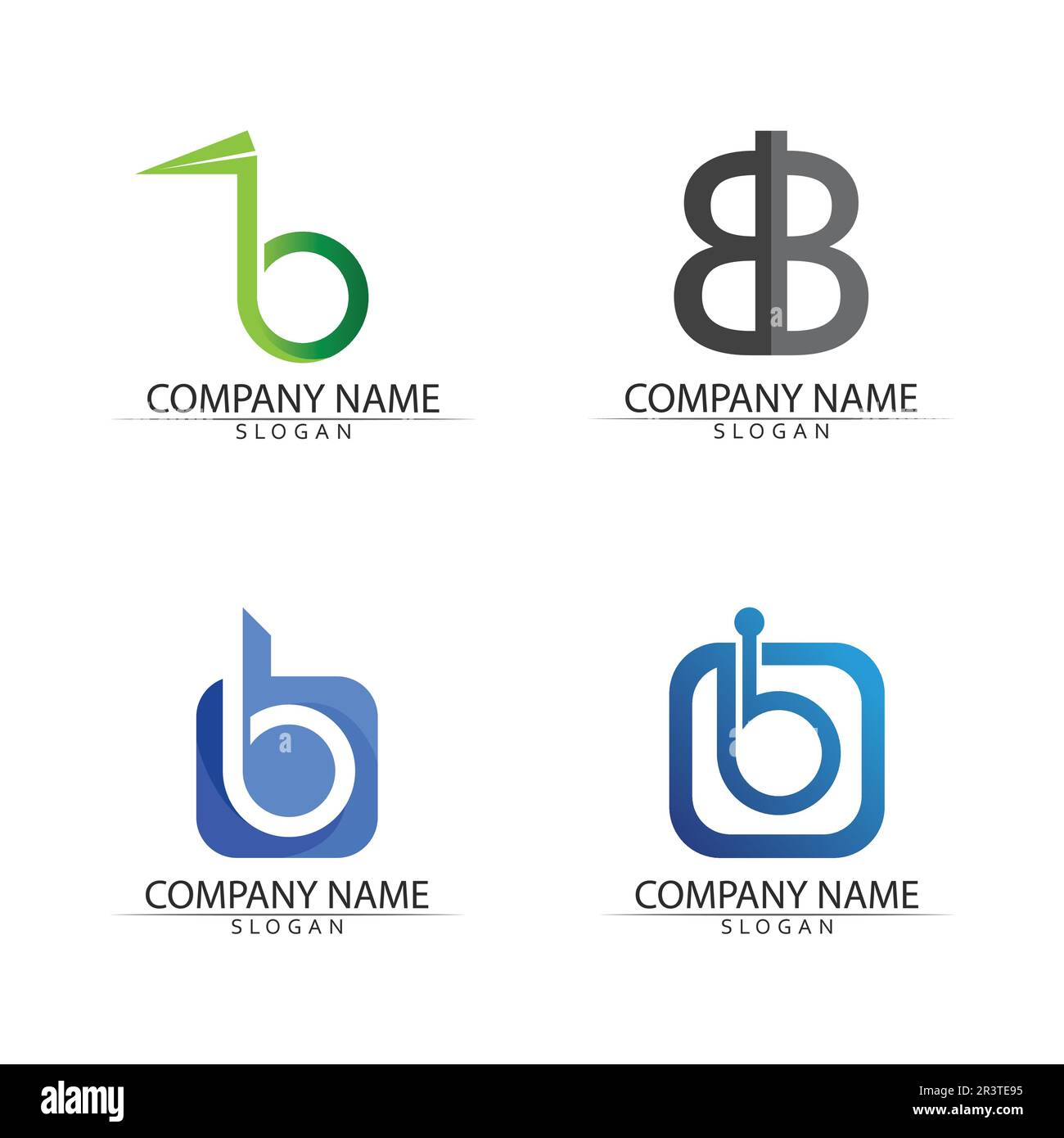 Abstract letter b logo vector. B logo symbol icon design template Stock ...