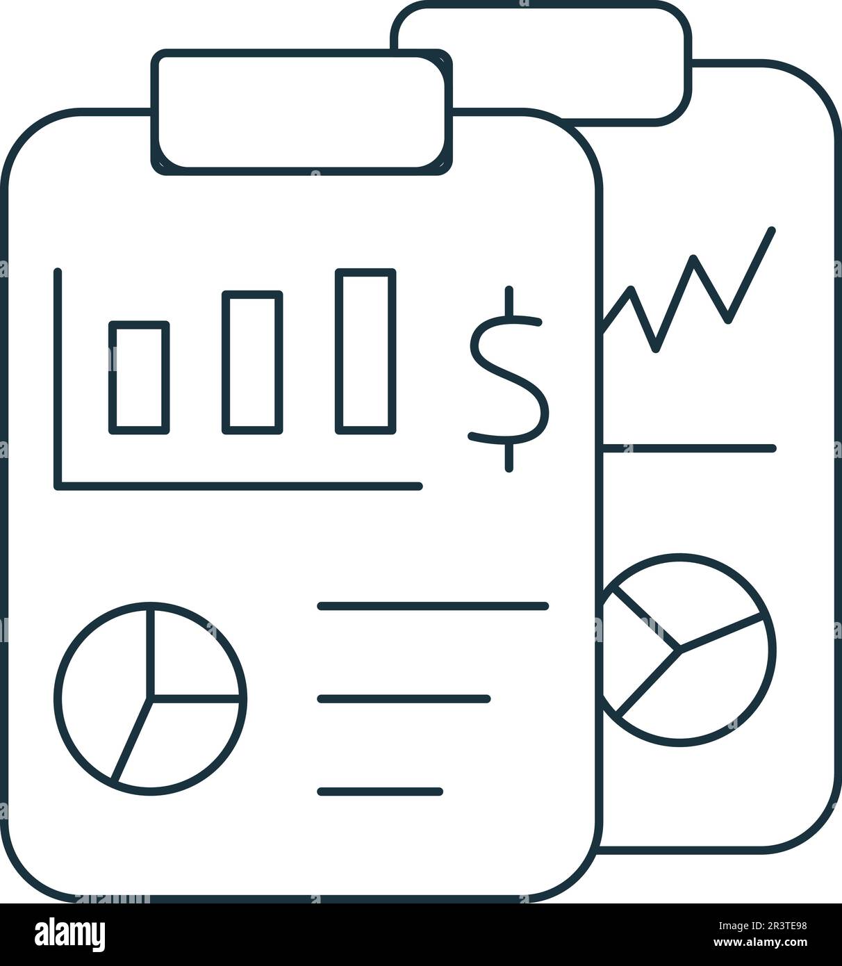 Financial records icon. Monochrome simple sign from common tax ...