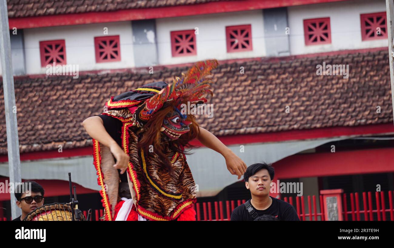 The perform of barong dance. Barong is one of the Indonesian ...