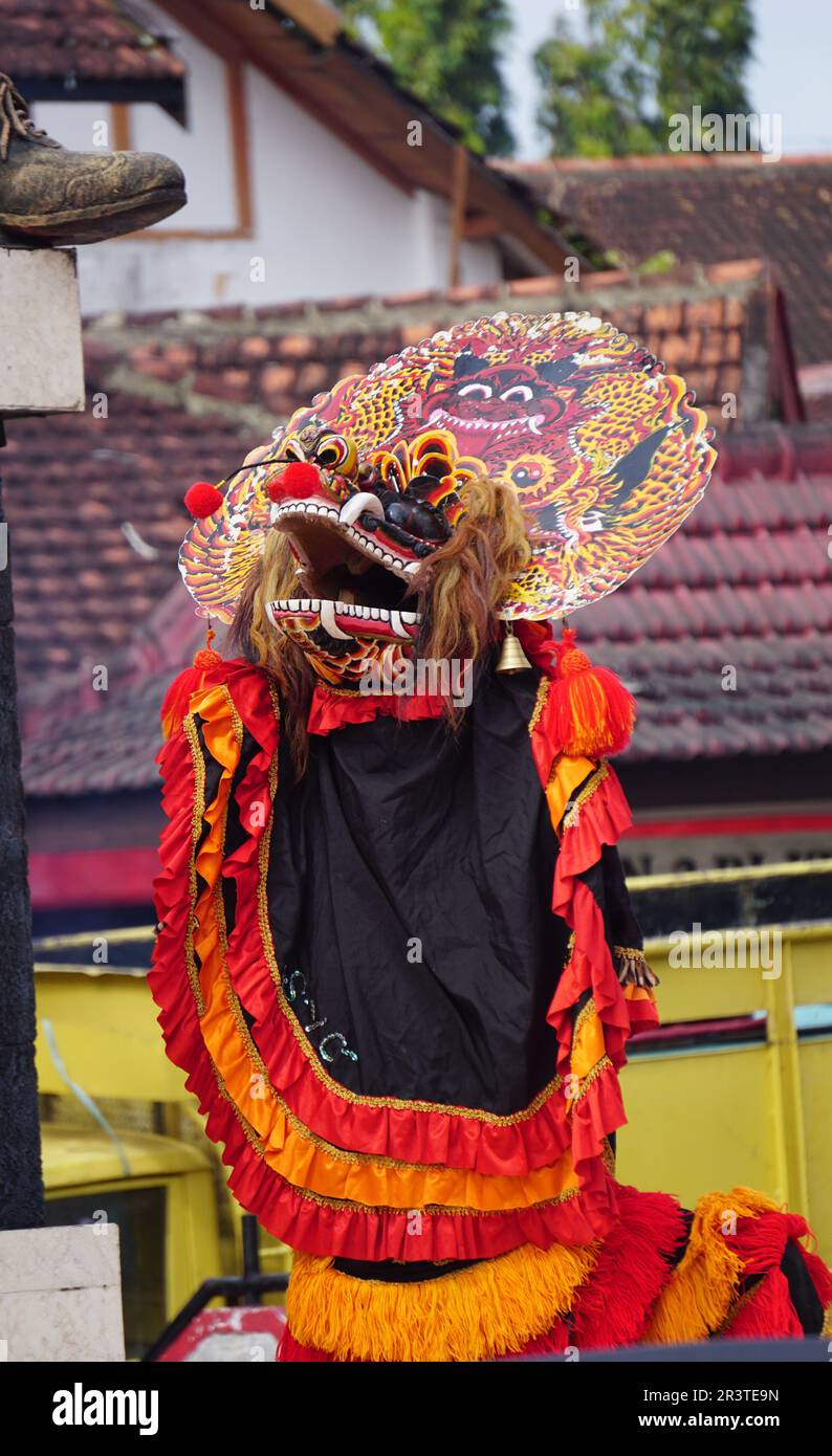 The perform of barong dance. Barong is one of the Indonesian ...