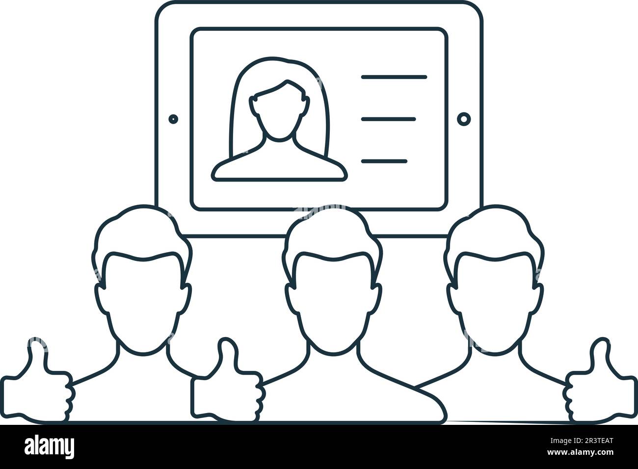 Subscribers icon. Monochrome simple sign from blogging collection ...