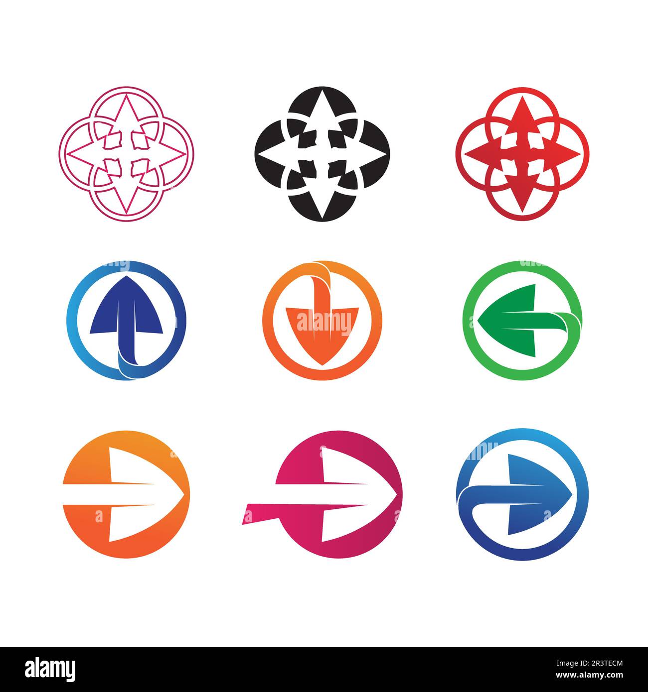 Arrow vector illustration icon Logo Template design Stock Vector Image ...