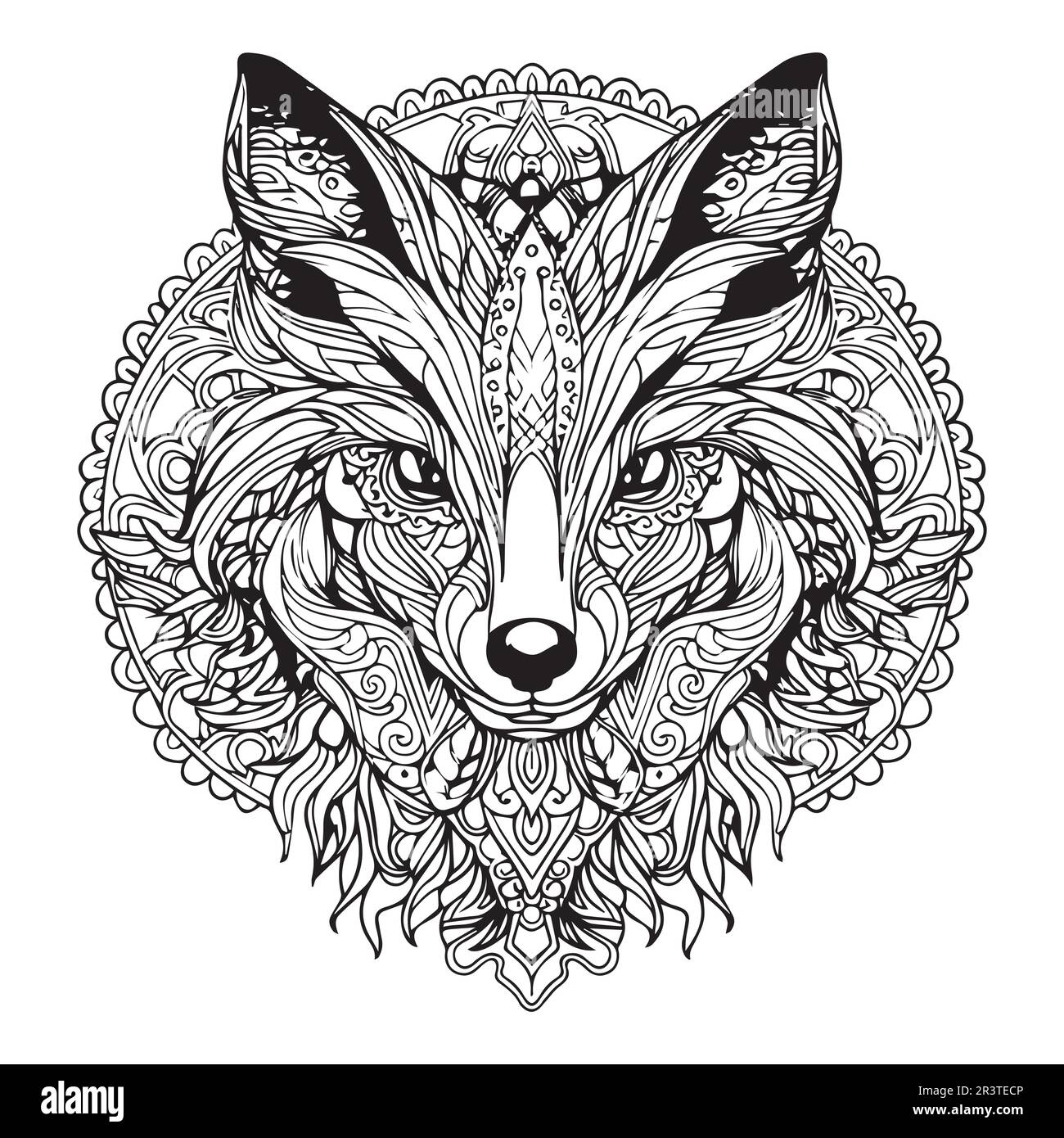 Fox coloring page hi-res stock photography and images - Alamy