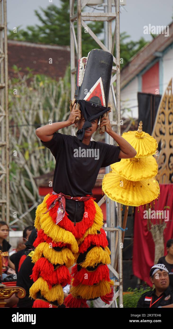 The perform of barong dance. Barong is one of the Indonesian ...
