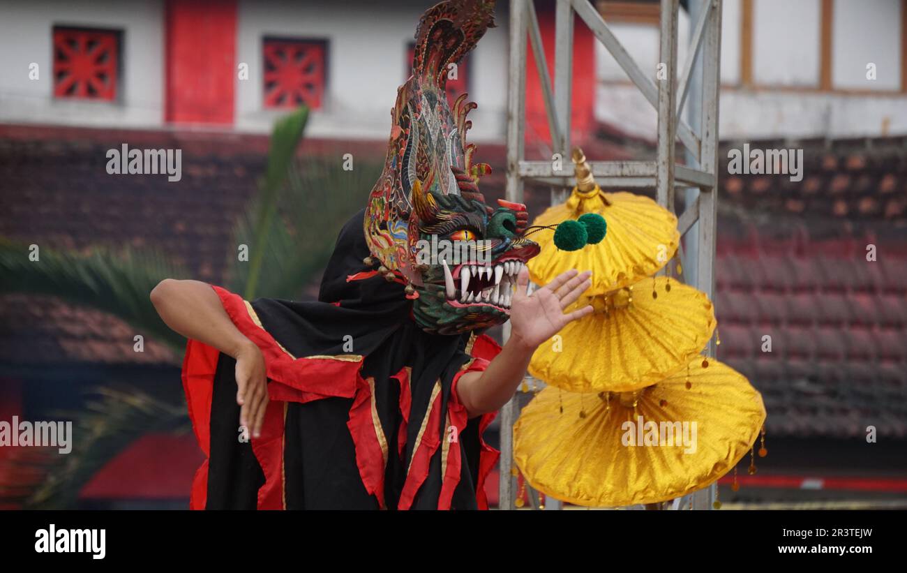 The perform of barong dance. Barong is one of the Indonesian ...