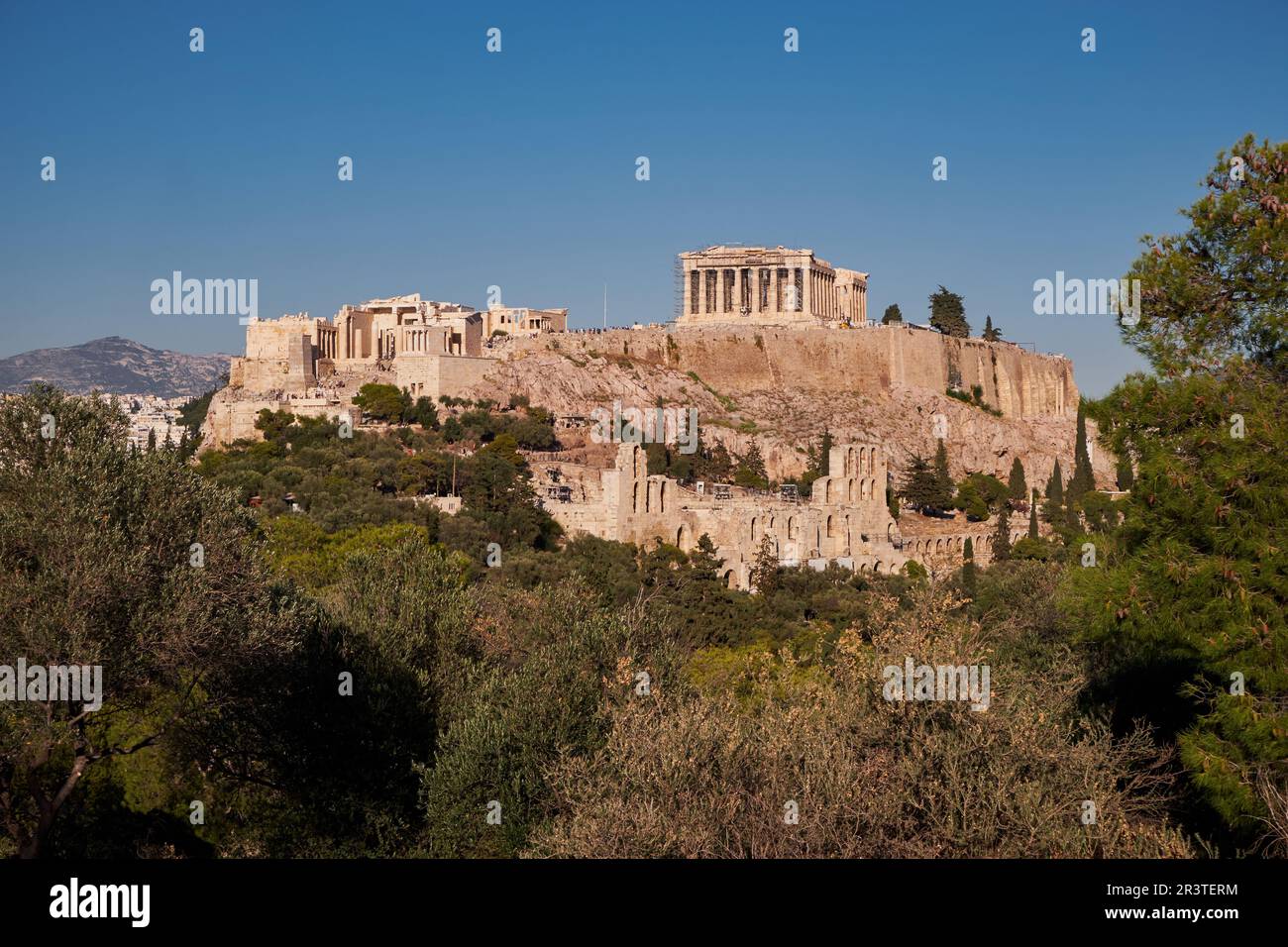 Panoramic View of the Acropolis of Athens and the Parthenon - Greece ...