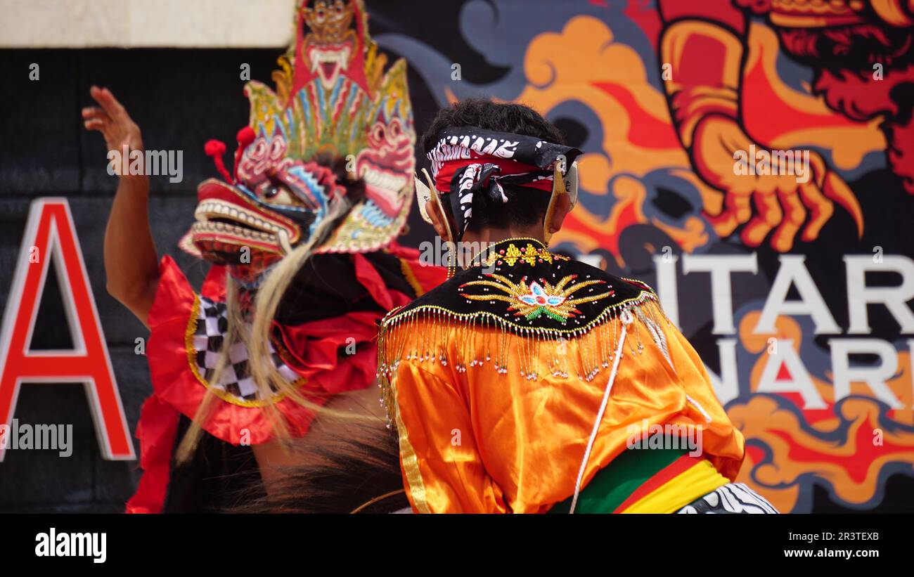 The perform of barong dance. Barong is one of the Indonesian ...