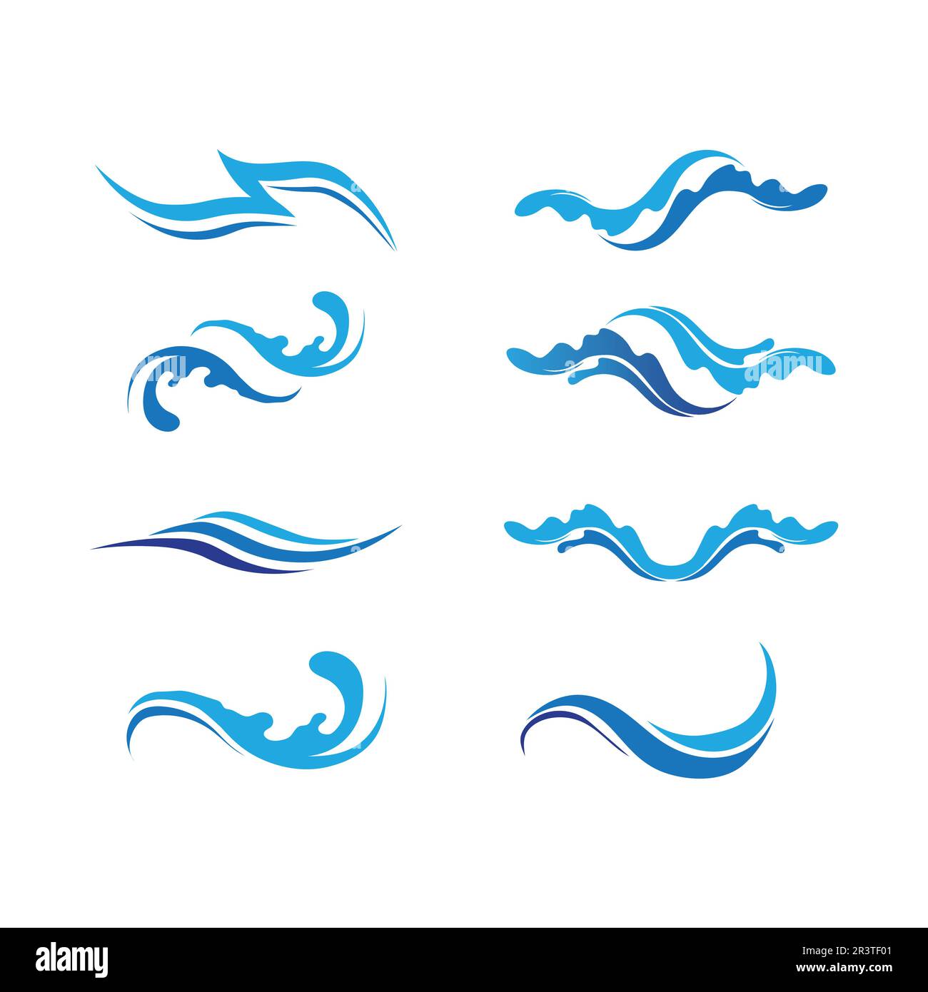 Isolated round shape logo. Blue color logotype. Flowing water image ...