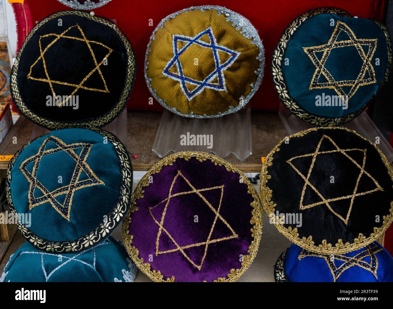 Jewish ritual caps Stock Photo - Alamy