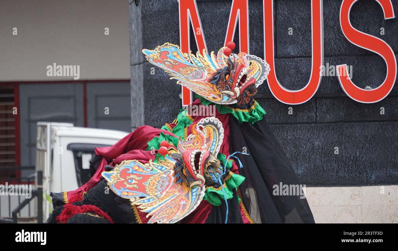 The perform of barong dance. Barong is one of the Indonesian ...