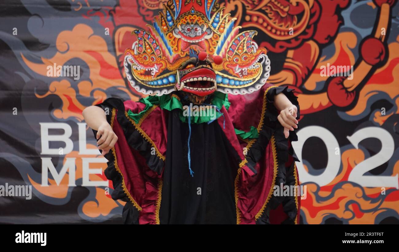 The perform of barong dance. Barong is one of the Indonesian ...