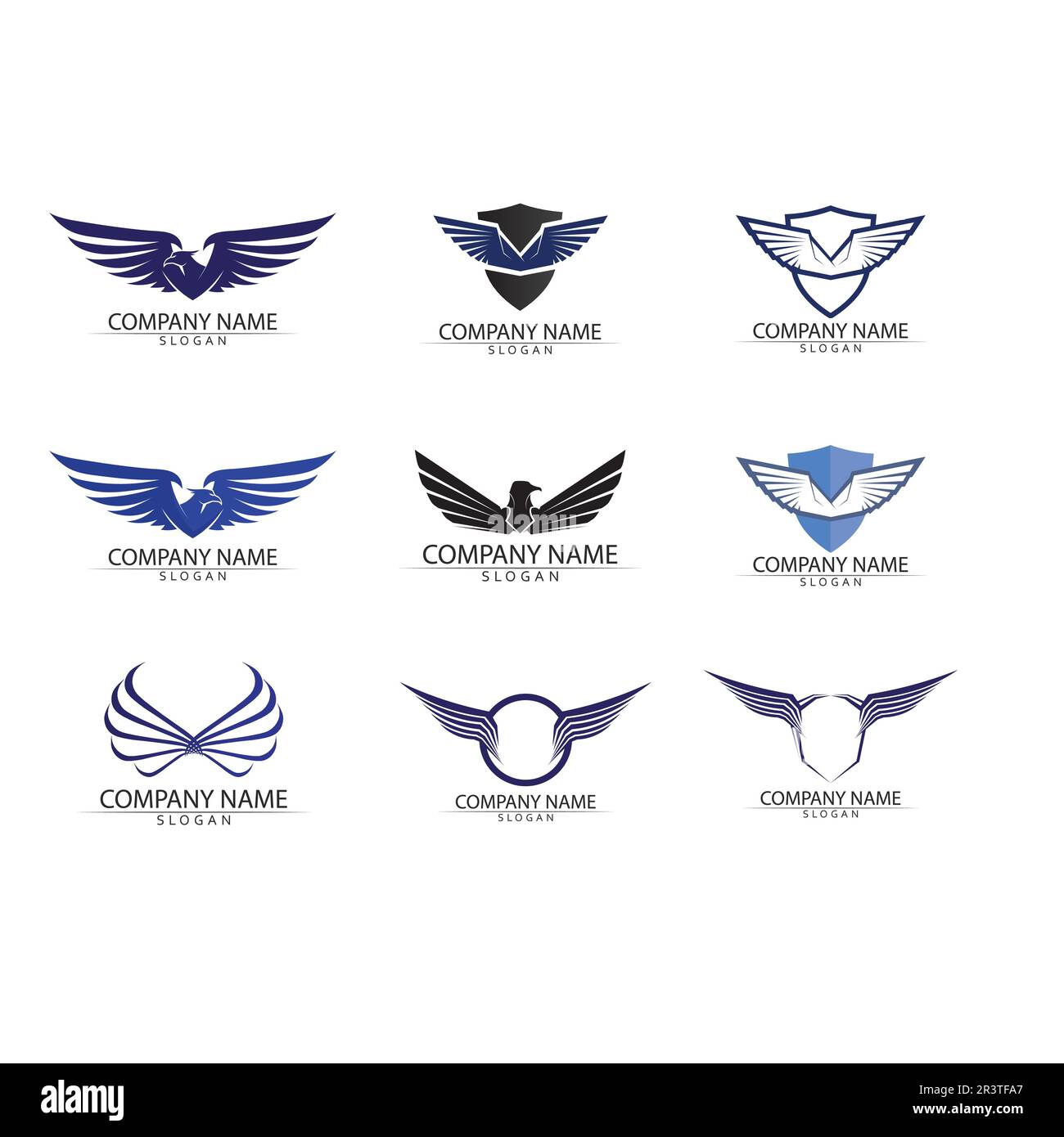 Falcon Eagle Bird Logo Template Vector Icon Stock Vector Image & Art ...