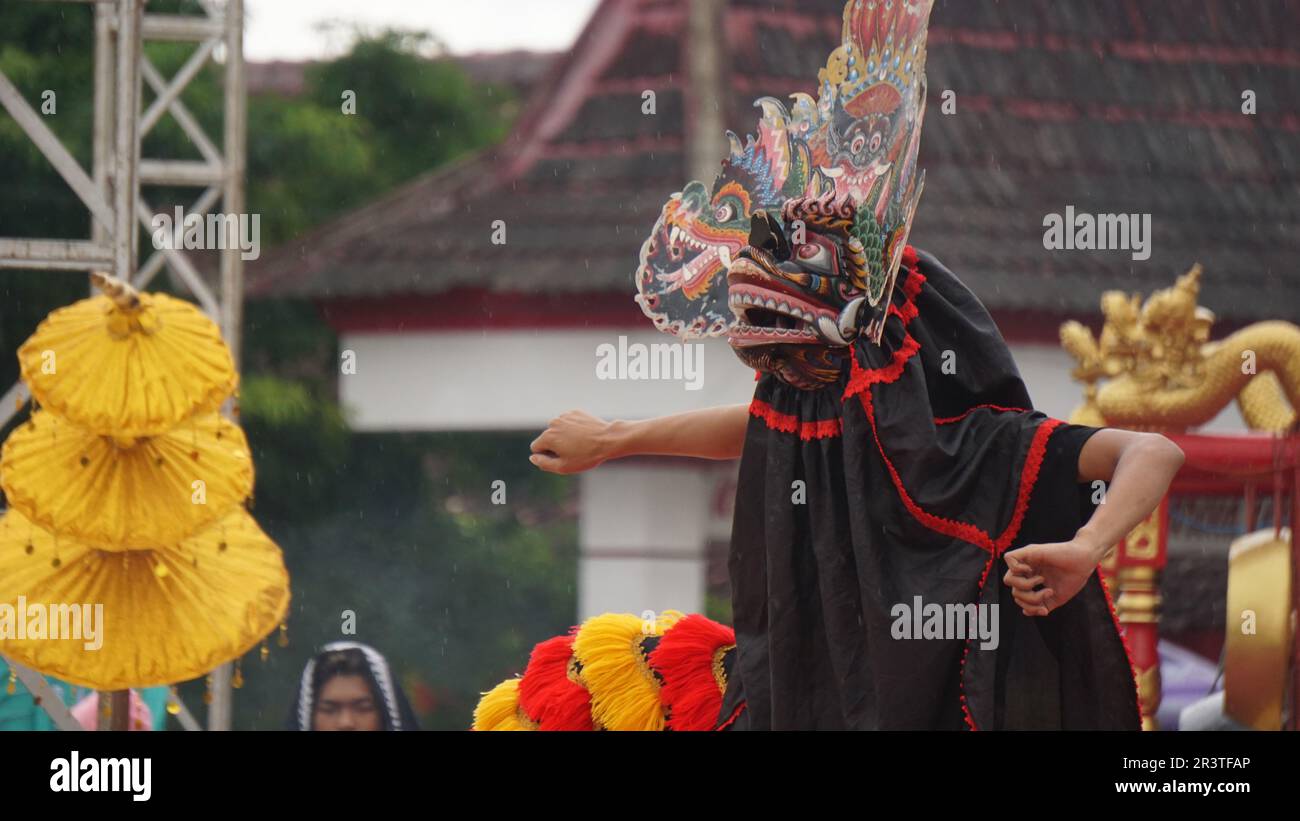 The perform of barong dance. Barong is one of the Indonesian ...