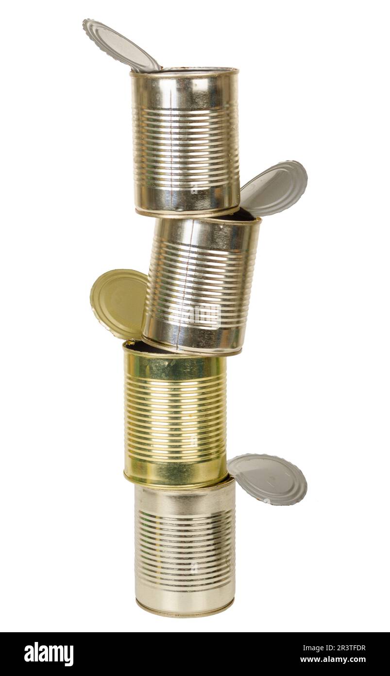 Stack of empty tins cans Stock Photo - Alamy