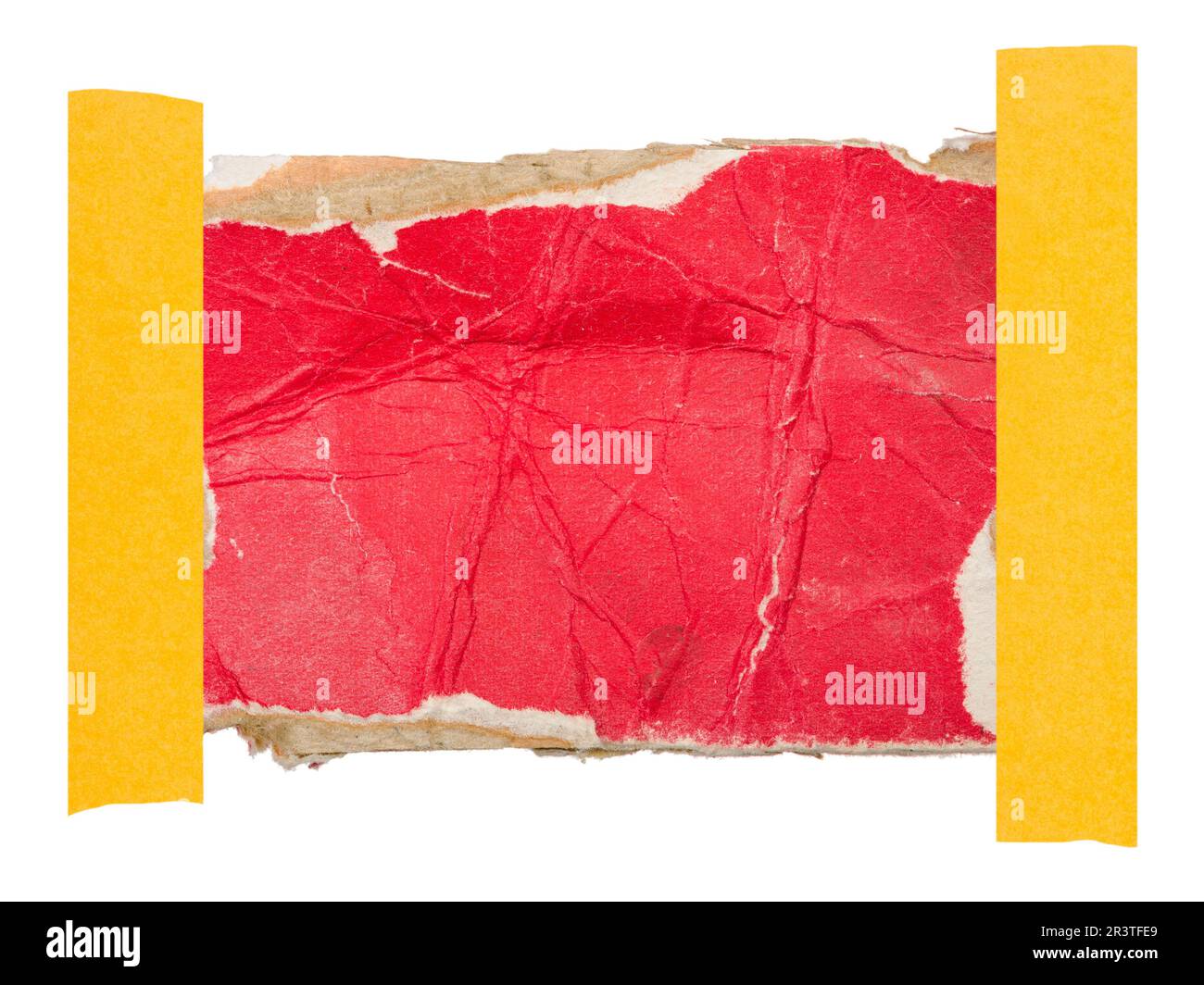 Cardboard label attached with a sticky tape Stock Photo - Alamy