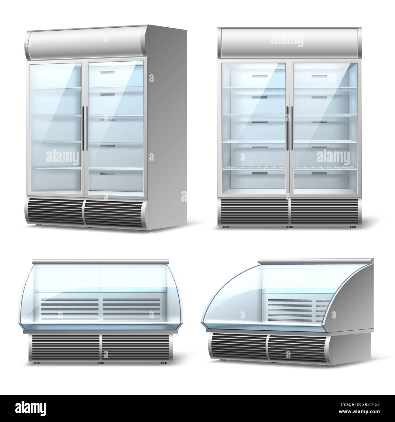 Glass display fridge Stock Vector Images - Alamy