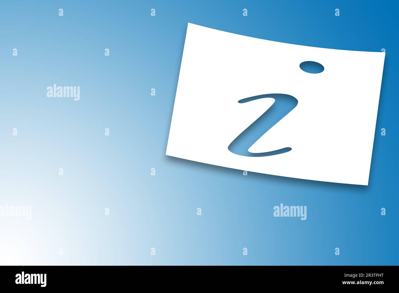 White note on a blue background, information, 2d-illustration Stock ...