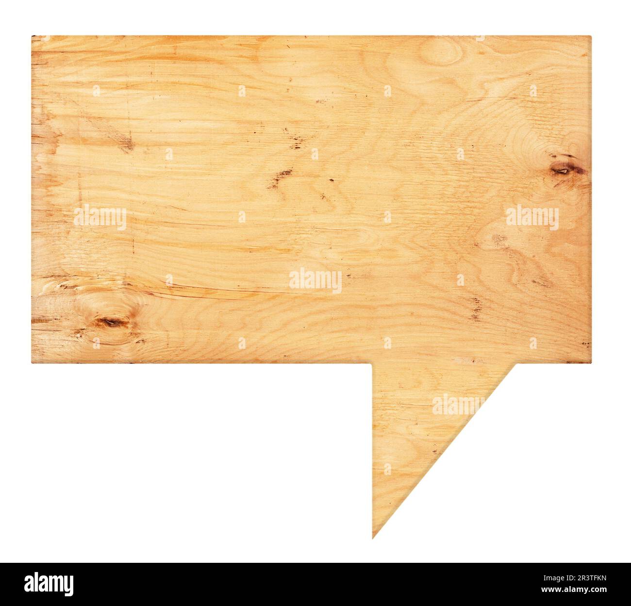 Speech bubbles from wood Stock Photo - Alamy