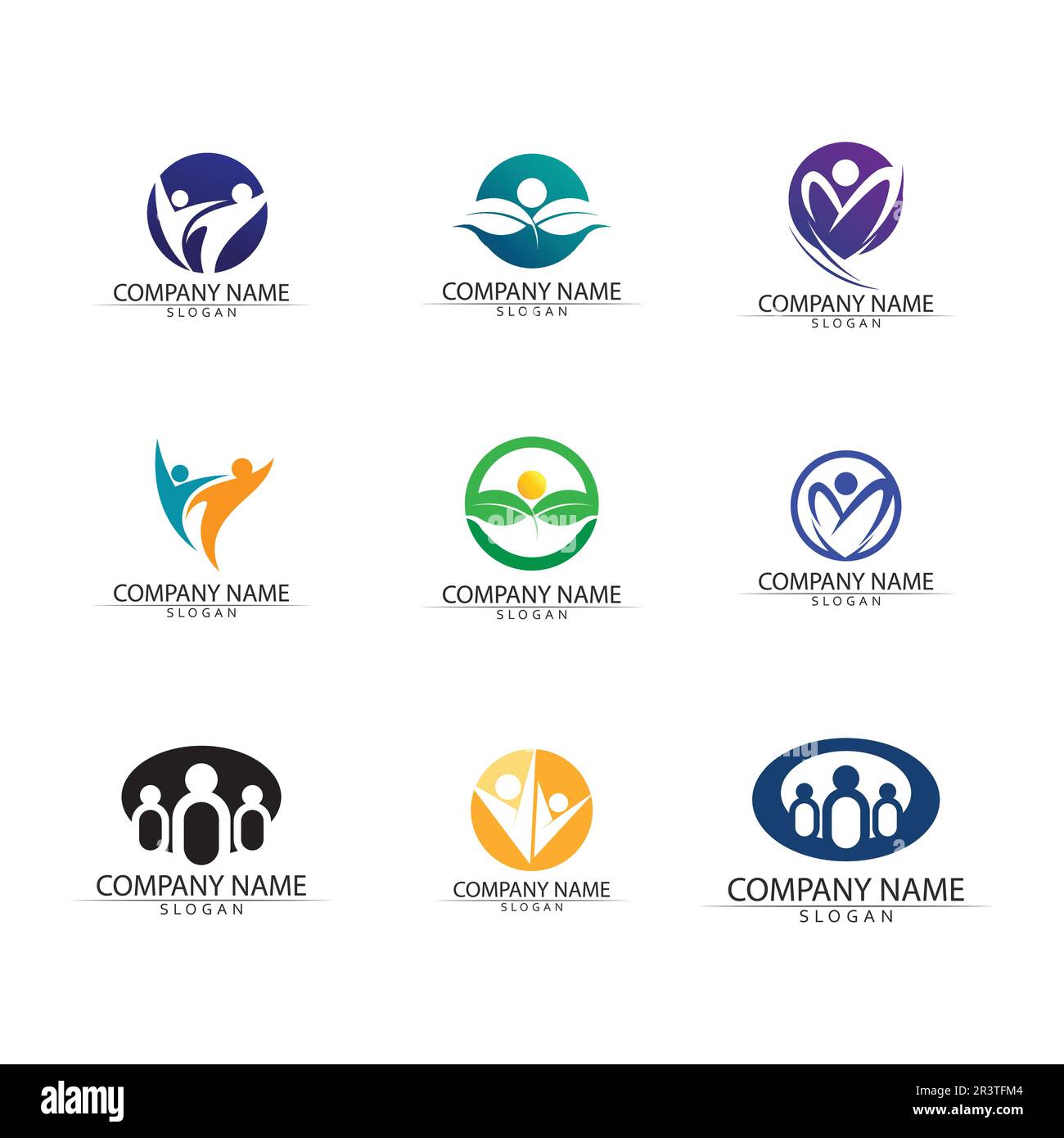 Abstract people logo design.fun people,healthy people,sport,community ...