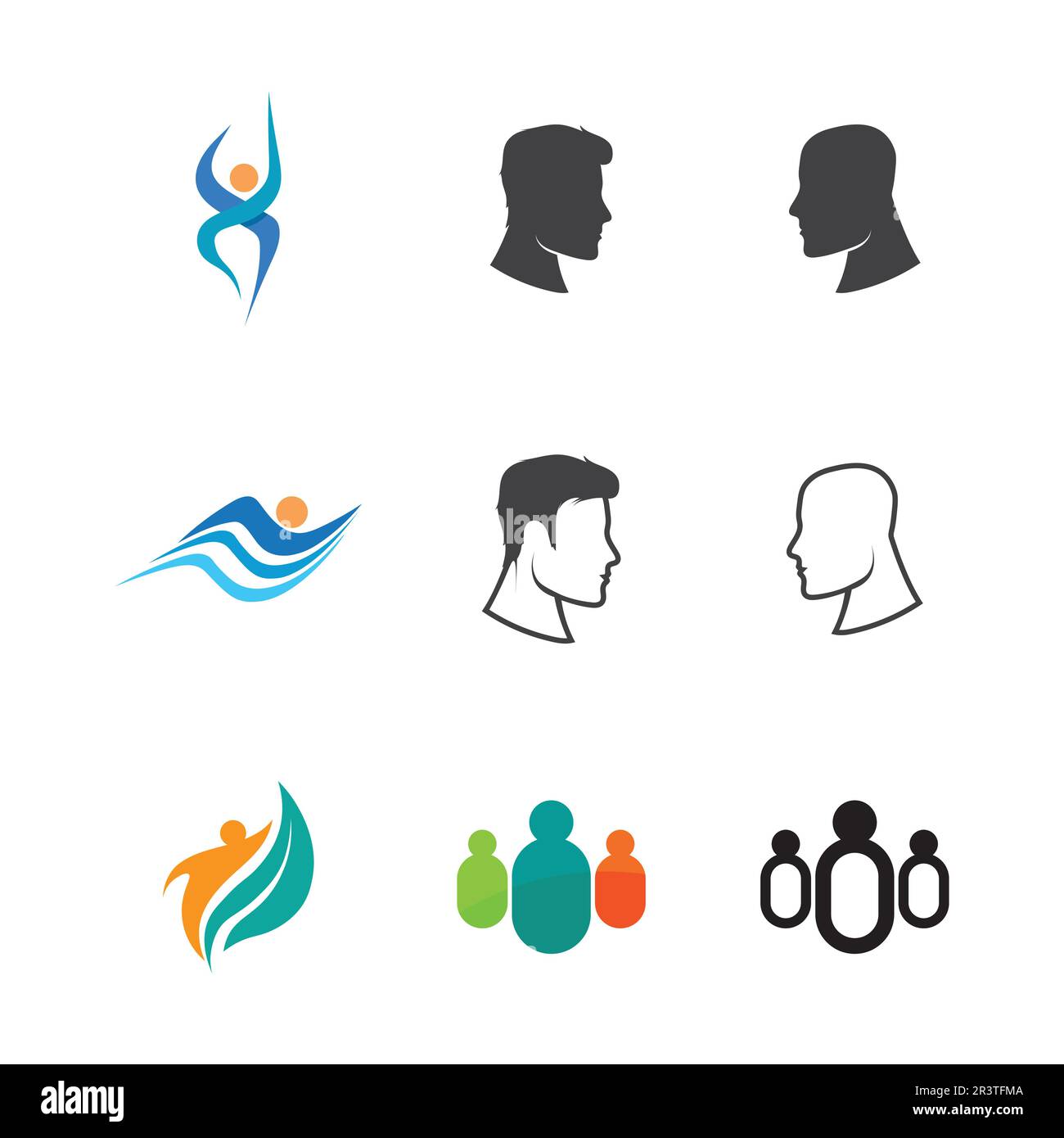Abstract people logo design.fun people,healthy people,sport,community ...