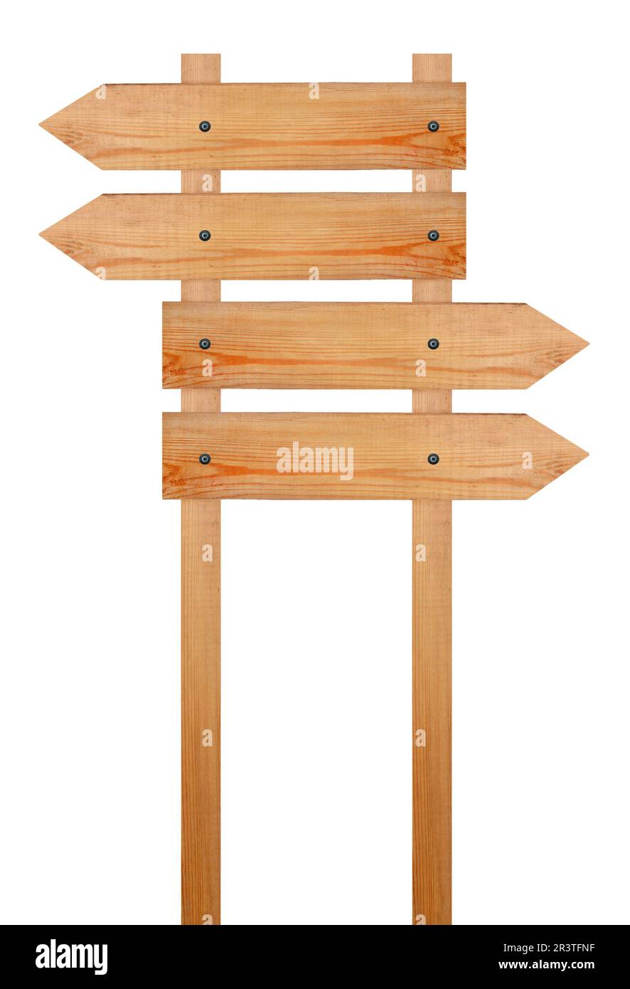 Wooden arrows sign Stock Photo - Alamy
