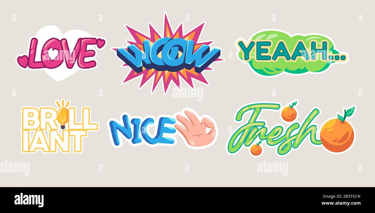 Love wow nice fresh brilliant yeah object set collection drawing ...