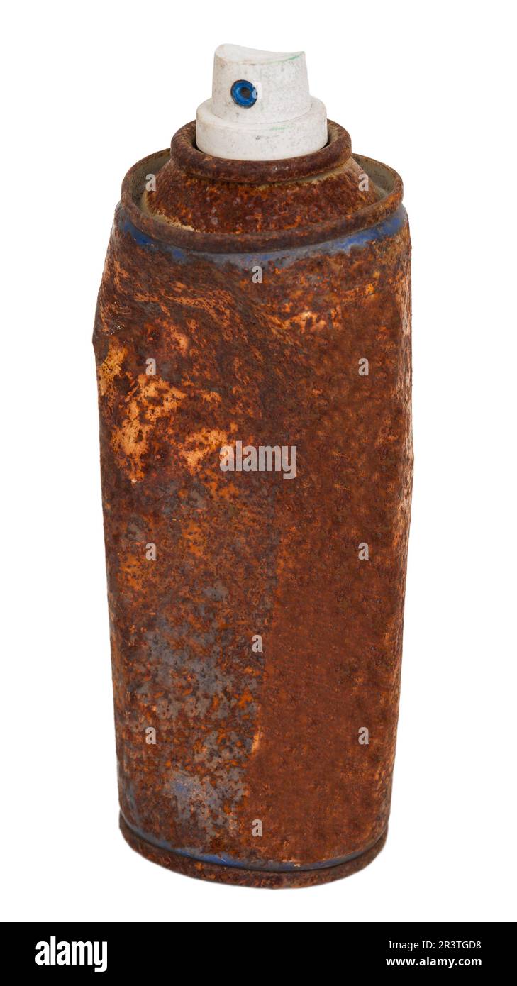 Rusty spray can Stock Photo - Alamy