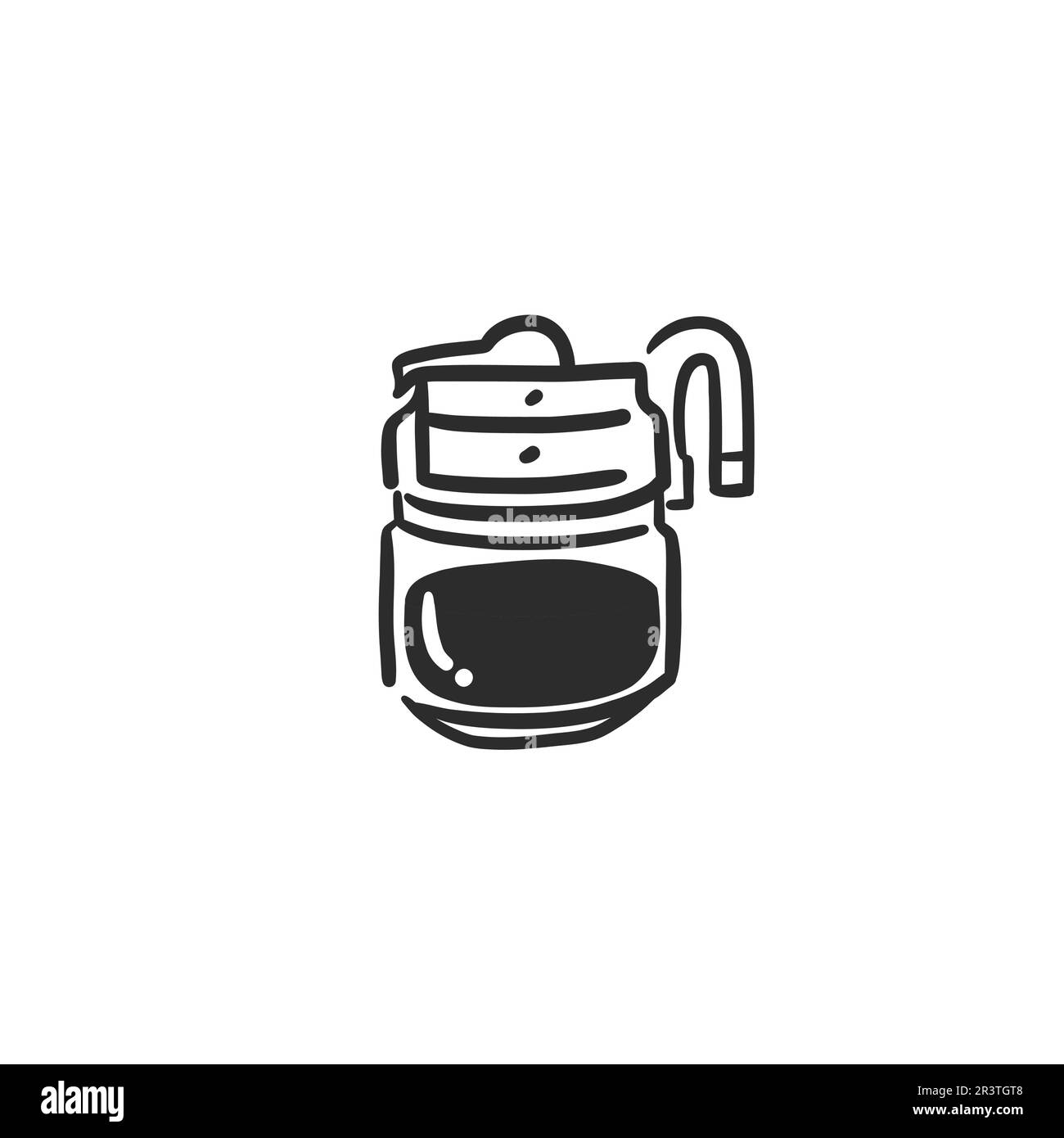 Hand drawn vector abstract graphic doodle simple minimalistic line ...