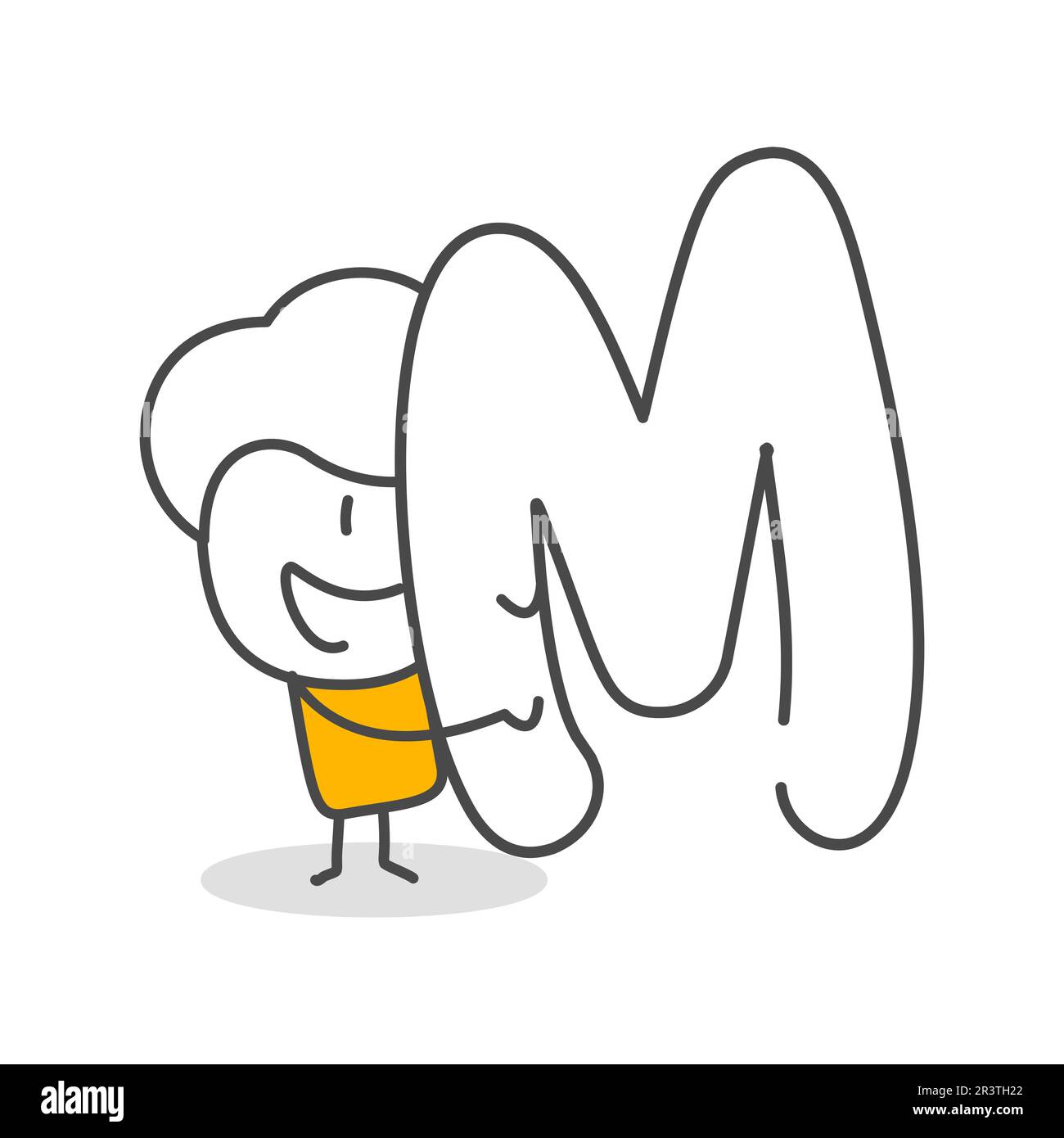 Stick figures. Alphabet. Isolated on white background. Hand drawn ...