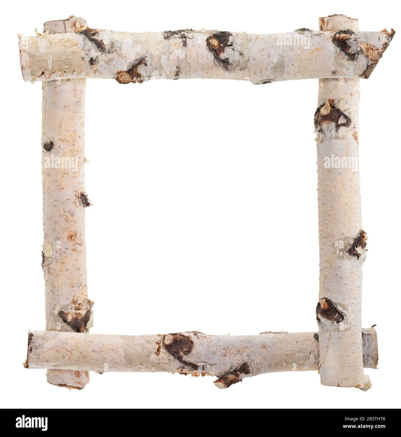 Frame of birch logs Stock Photo - Alamy