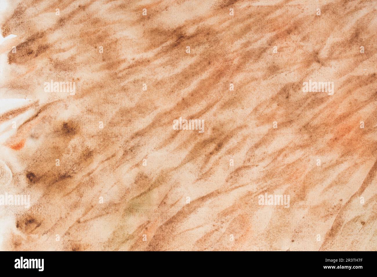 brown painted watercolor background on paper texture Stock Photo - Alamy