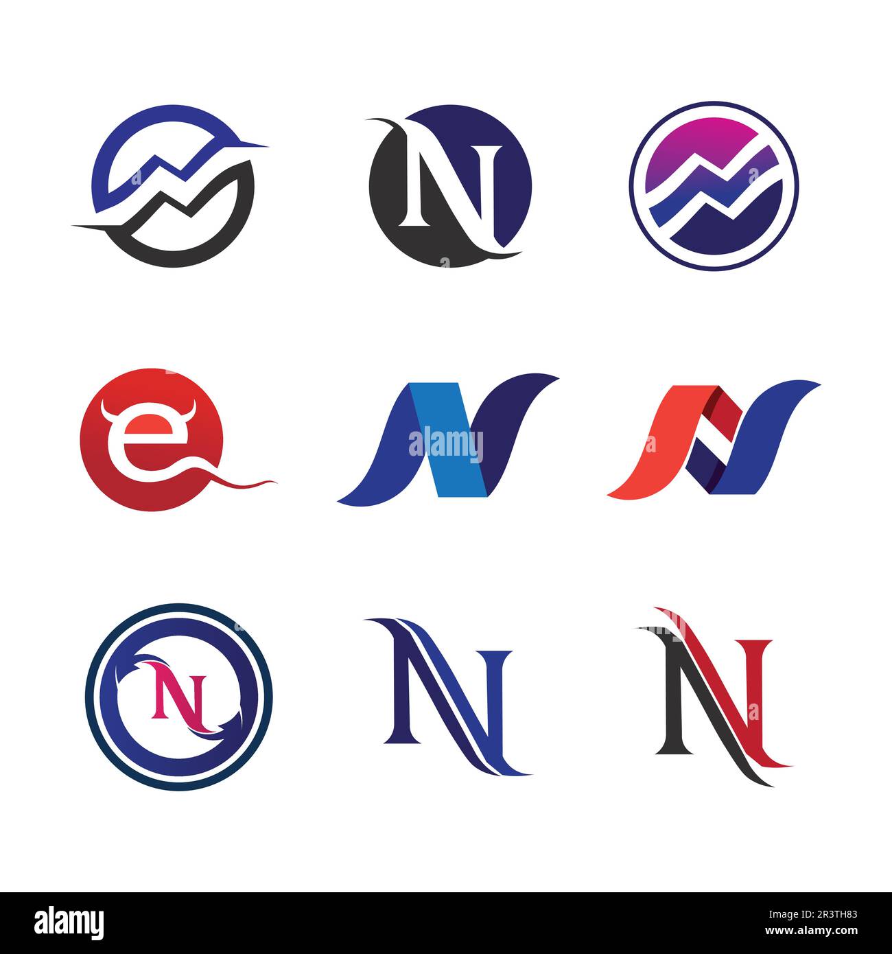 Logo letter n vector vectors Stock Vector Images - Alamy