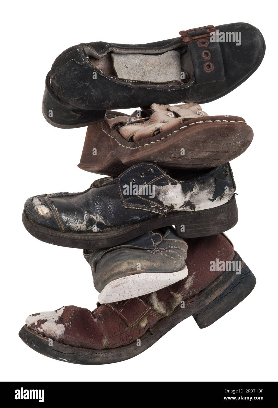 Old boots and shoes Cut Out Stock Images & Pictures - Alamy