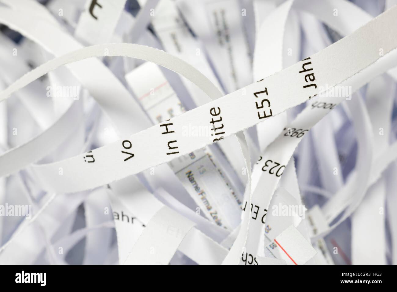 Paper strip documents made unrecognisable in the shredder Stock Photo ...