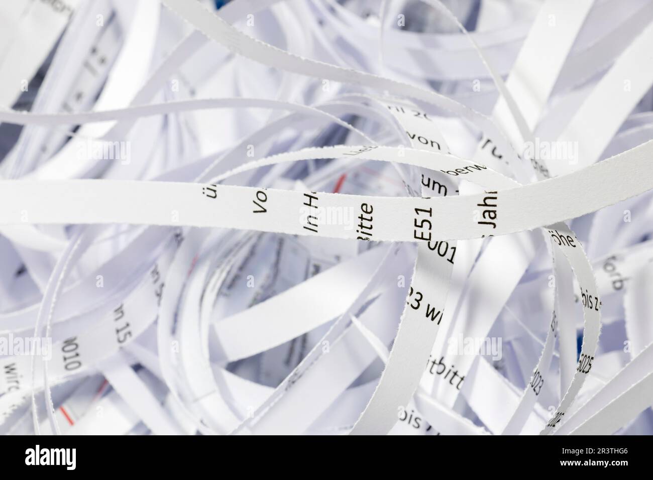 Paper strip documents made unrecognisable in the shredder Stock Photo ...