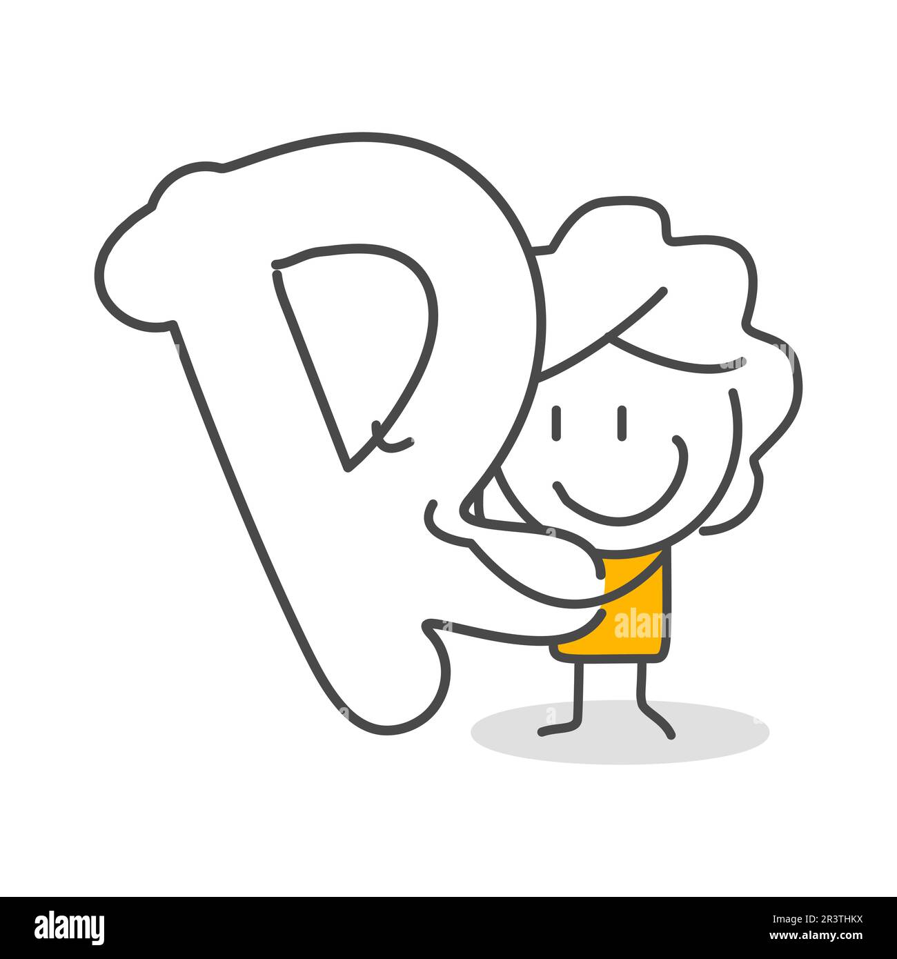 Stick figures. Alphabet. Isolated on white background. Hand drawn ...