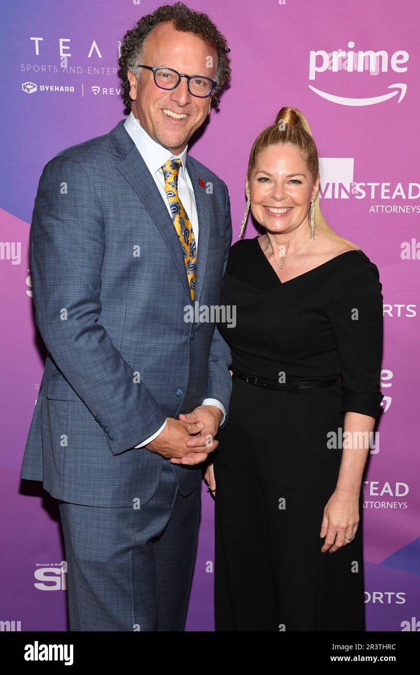 New York, USA. 24th May, 2023. Abraham Madkour and NHL Chief Marketing ...