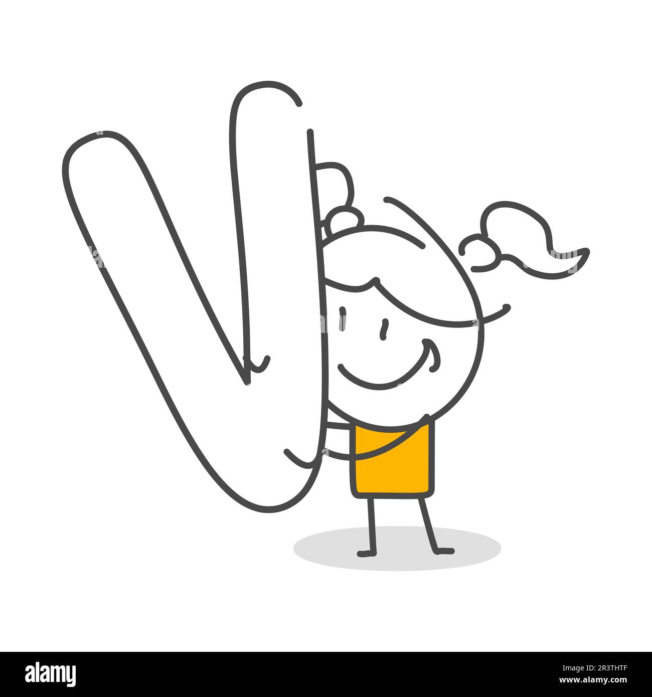 Stick figures. Alphabet. Isolated on white background. Hand drawn ...