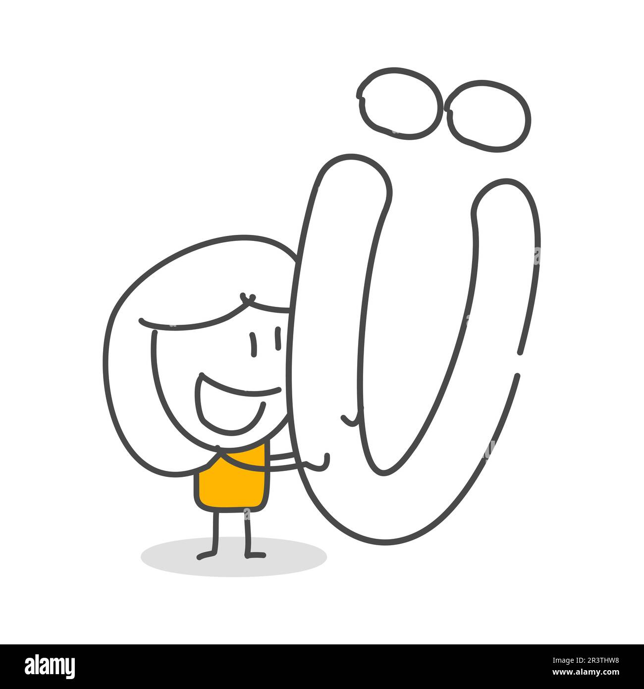 Stick figures. Alphabet. Isolated on white background. Hand drawn ...