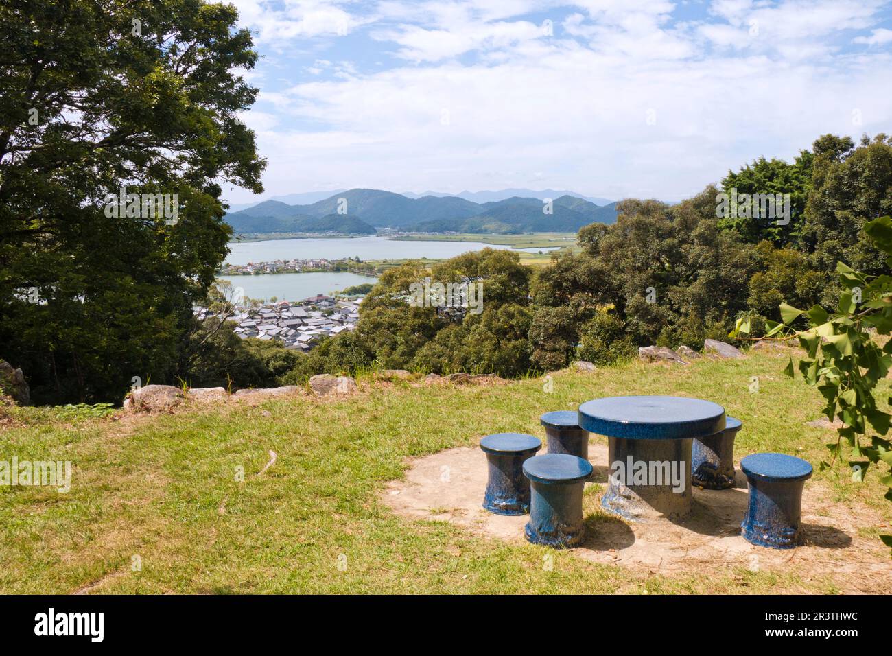 Azuchi Castle Ruins in Omihachiman town, Shiga prefecture, Kansai ...