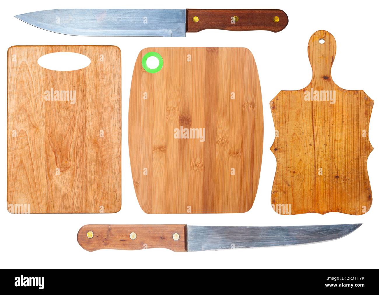 Professional kitchen knives set Cut Out Stock Images & Pictures - Alamy